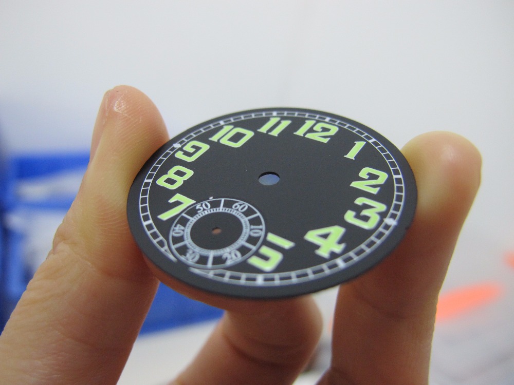 35mm black dial fit Unitas ETA 6497 ST movement B-Uhr Watch D4,Watch Dial